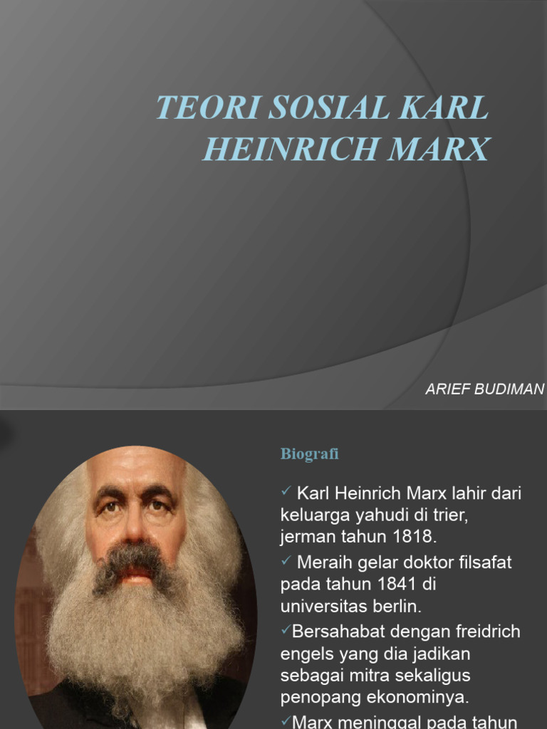 Teori Sosial Karl Marx dan Kapitalisme | PDF | Ilmu Sosial
