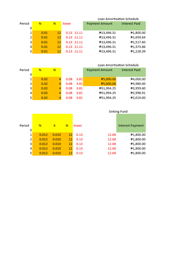 Loan & Sinking Fund Overview | PDF