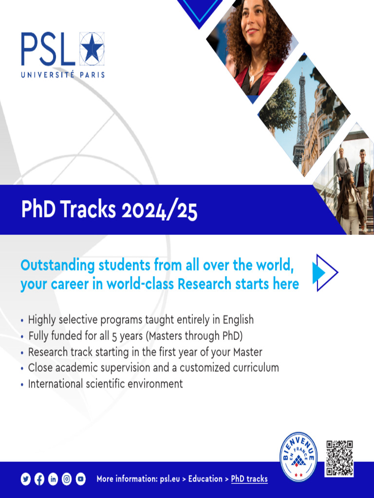 Flyer PSL PHD Tracks 2024 VFF | PDF | Doctor Of Philosophy | Academic Degree