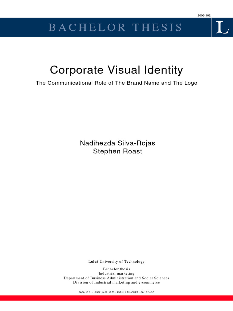 Corporate Visual Identity The Communicational Role of The Brand Name ...
