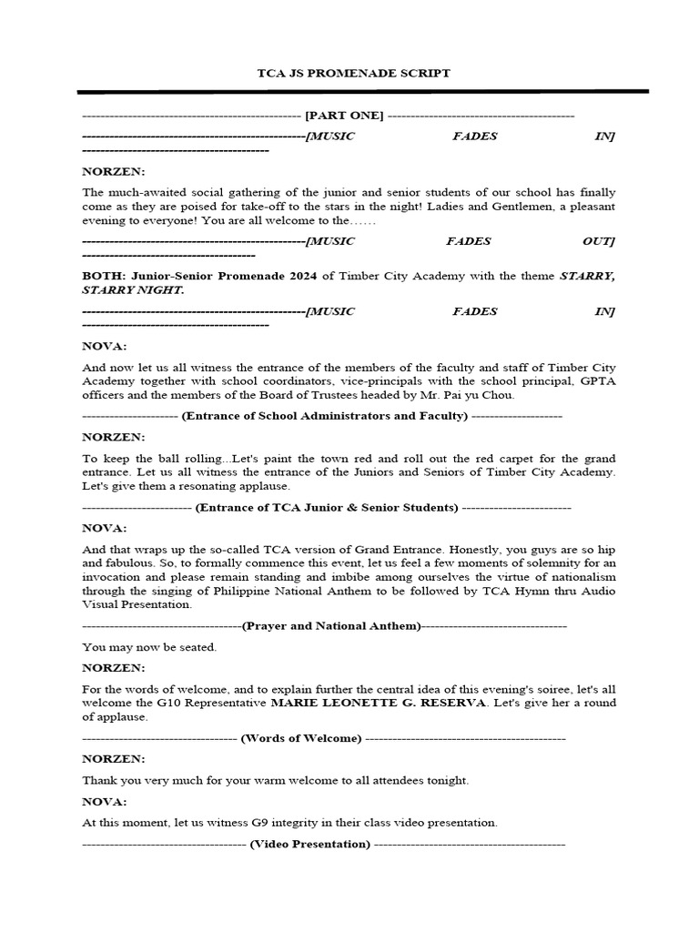 Tca JS Promenade Script | PDF