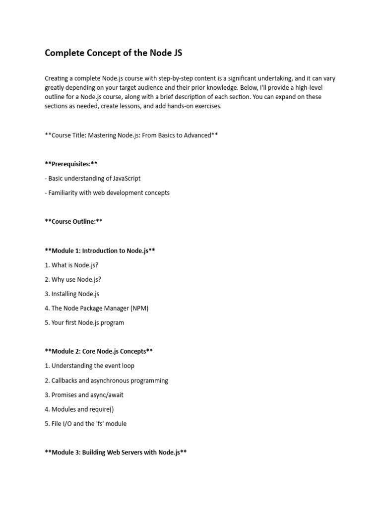 Complete Concept of The Node JS | PDF | Art | Technology & Engineering