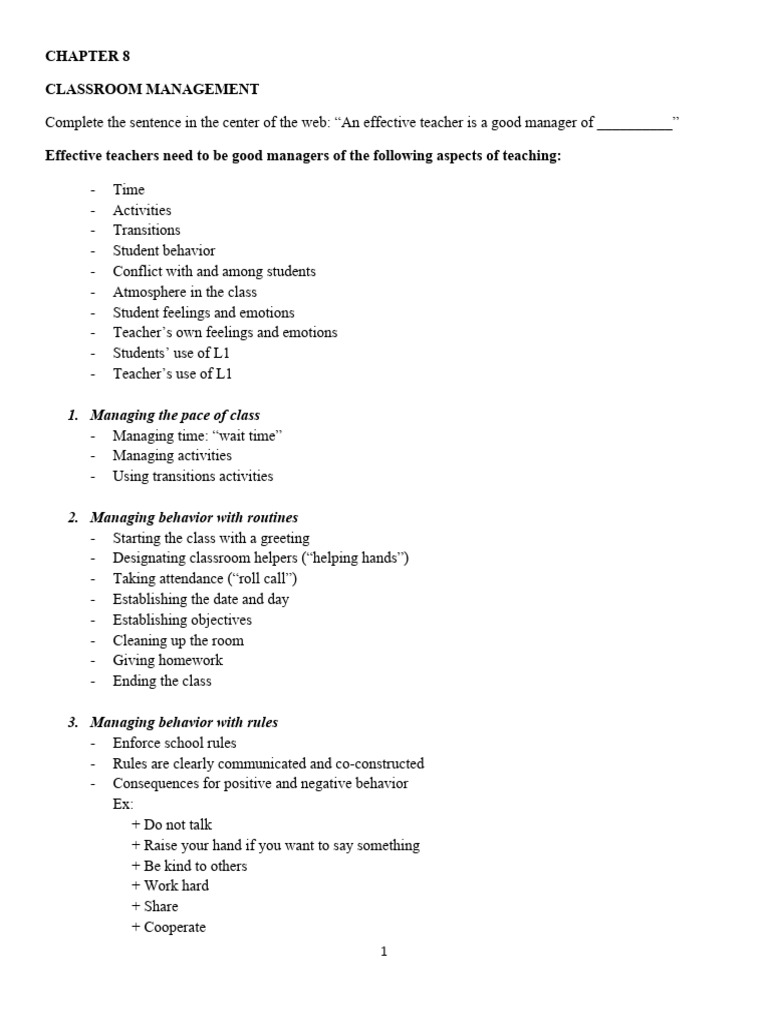 Classroom Management for Teachers | PDF | Classroom Management | Classroom