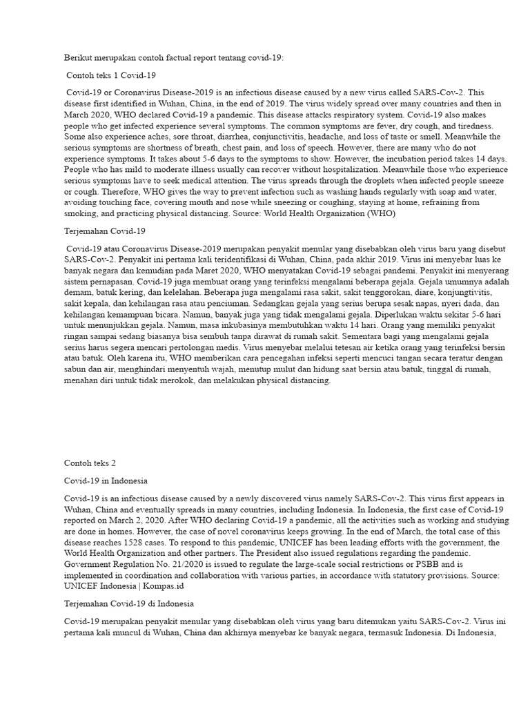 Laporan Factual Covid-19 di Indonesia | PDF | Pengembangan Diri | Sains ...