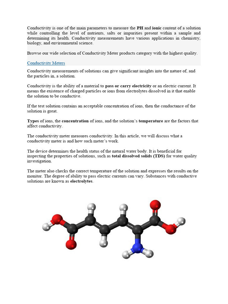 Factors Influencing Conductivity Measurements | PDF | Science & Mathematics