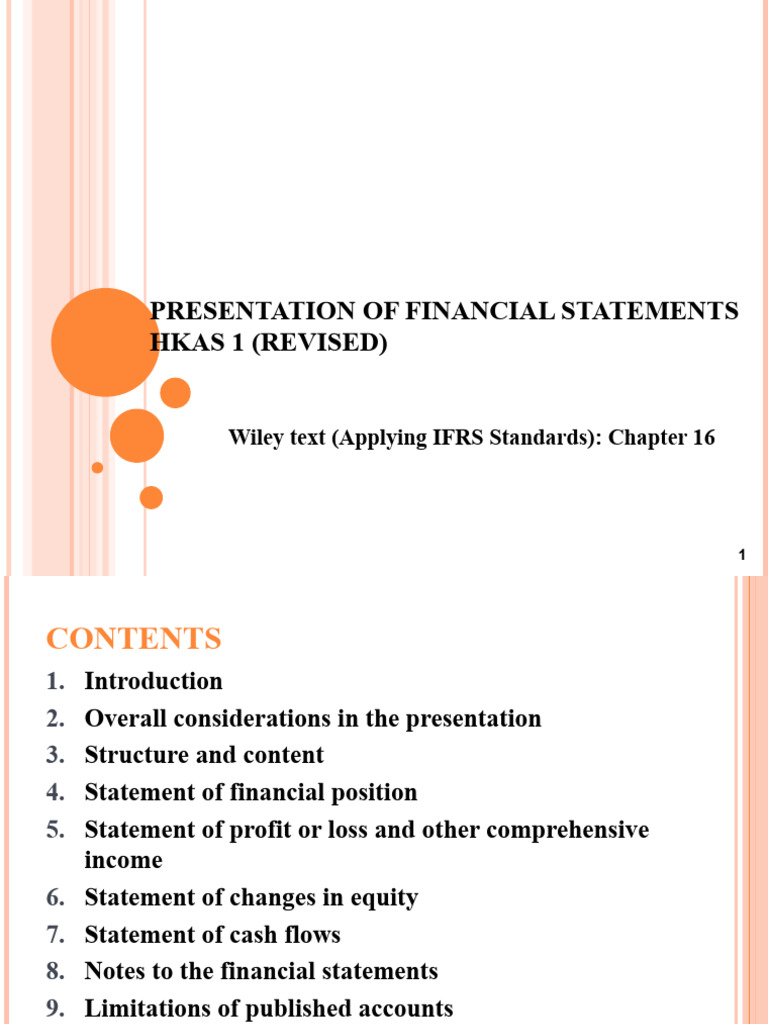 Financial Statement Presentation Guide | PDF