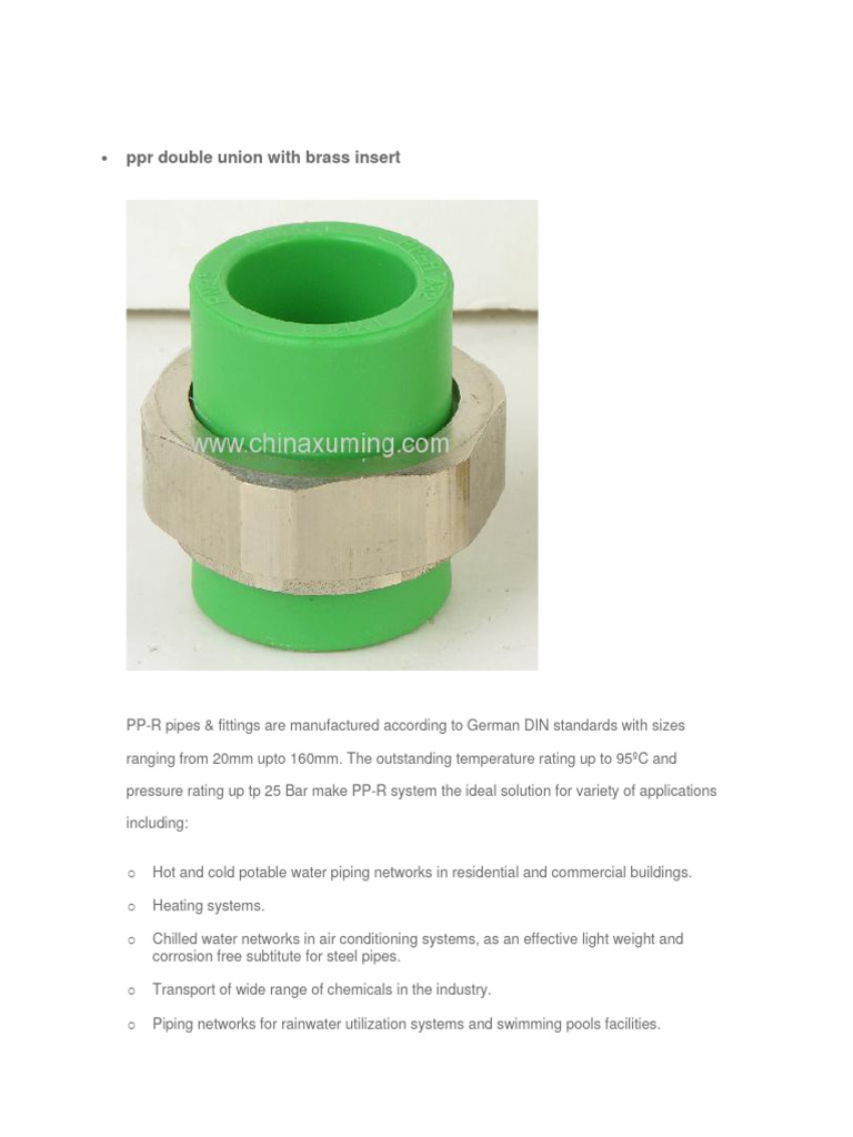 PP-R Pipe Fittings: Durable & Versatile | PDF | Computers | Technology & Engineering