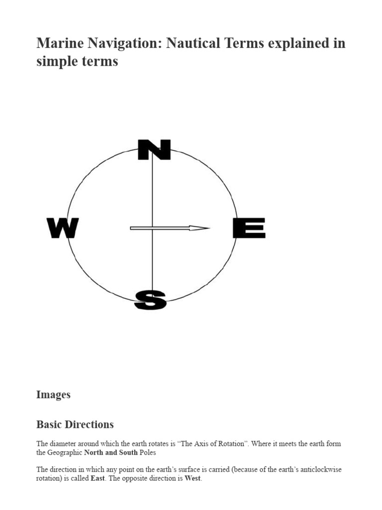 Marine Navigation - Nautical Terms Explained in Simple Terms | PDF ...