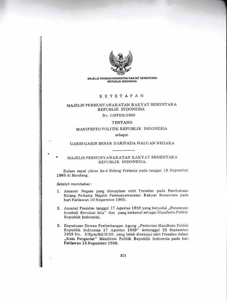 Tap Mprs No. I:mprs:1960 | PDF | Politik