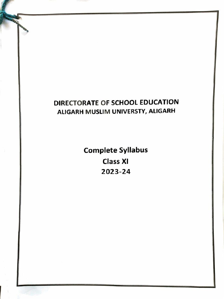 Class XI PCM Syllabus 2022 23 Organized | PDF