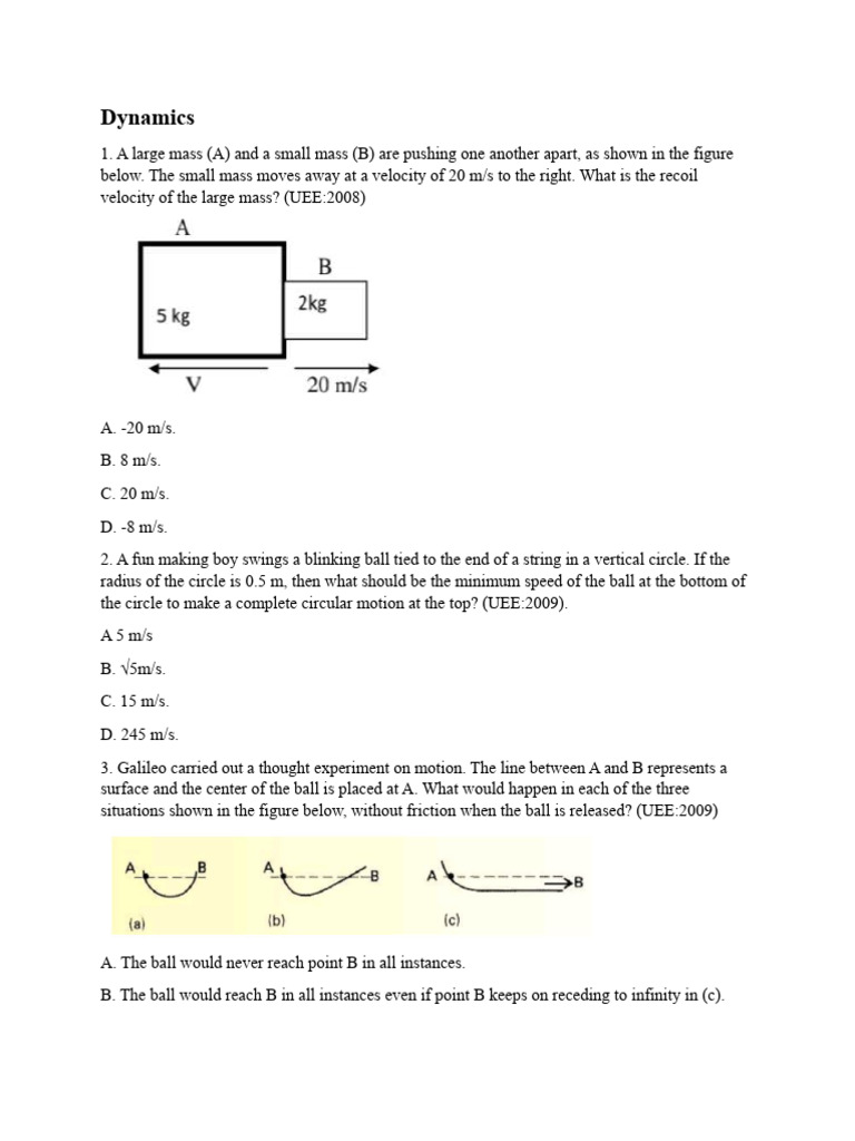 Physics Exam Practice Questions | PDF | Science & Mathematics ...