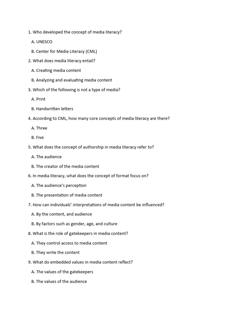 Media Literacy | PDF