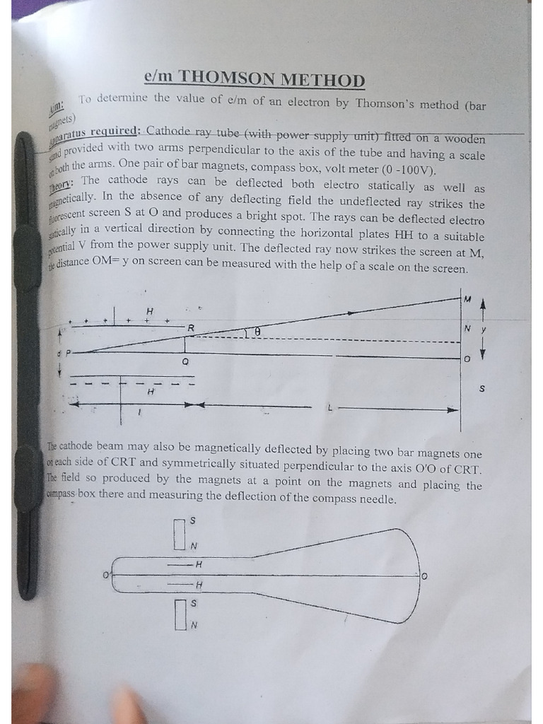 Thomson Method Exp | PDF