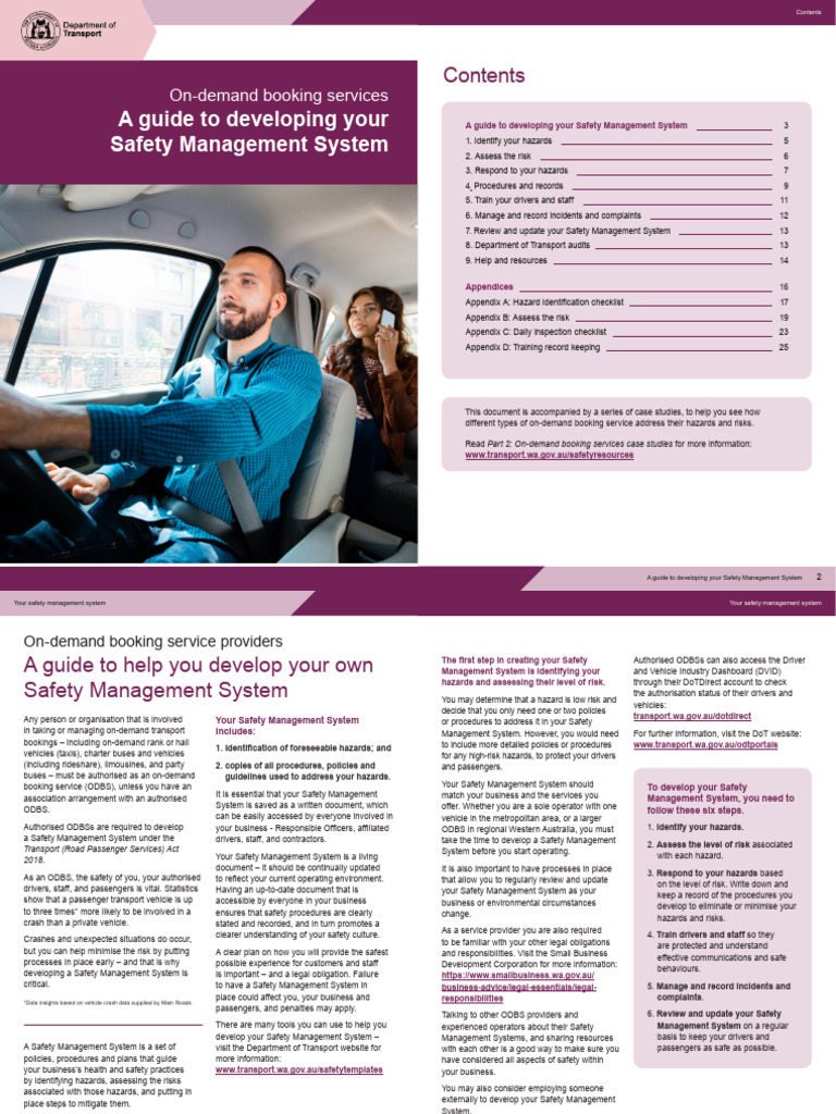 A Guide To Developing Your Safety Management System | PDF