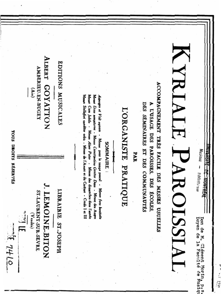 Kyriale Paroissial | PDF