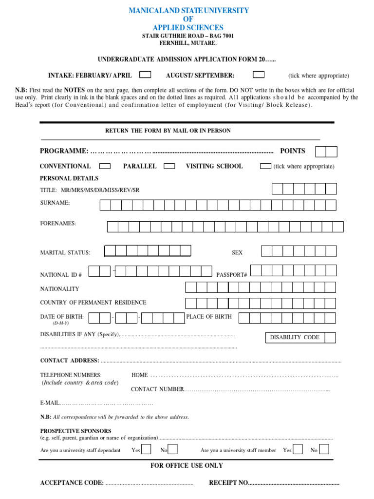 Application Form | PDF
