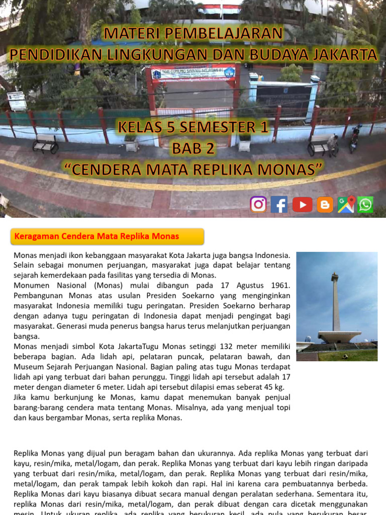 Kelas 5 Bab 2 Cendera Mata Replika Monas | PDF