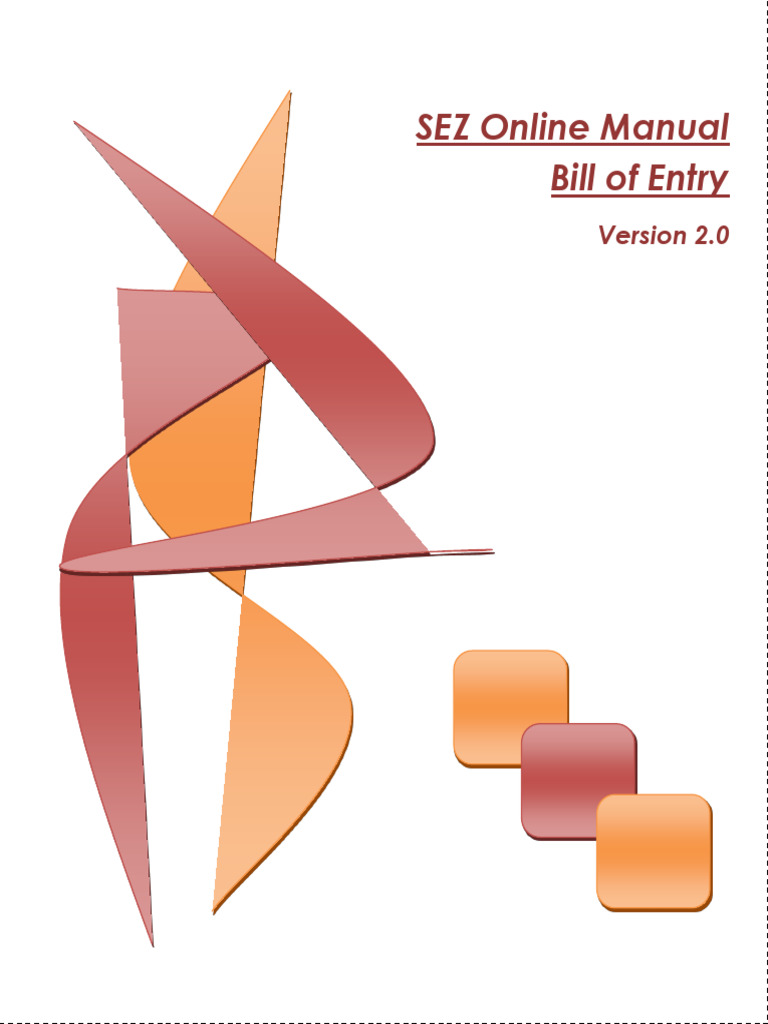 SEZ Online Bill of Entry Guide | PDF