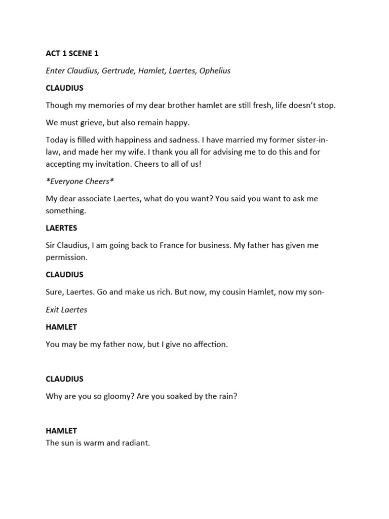 Hamlet A2s1 | PDF | Hamlet | Ghosts