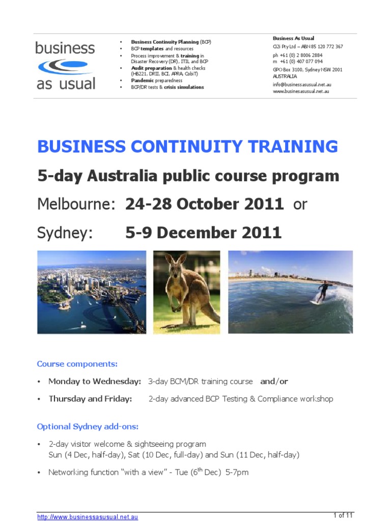 BCM | PDF | Business Continuity | Itil
