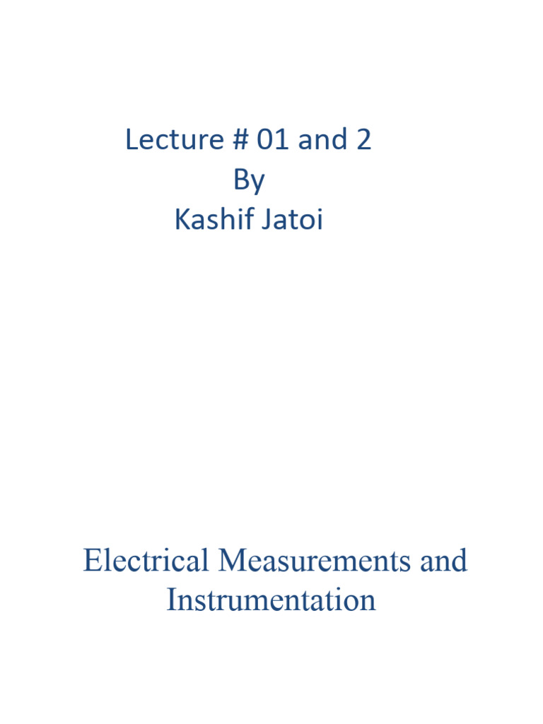 Lecture 1 2 | PDF | Measurement | Pressure Measurement
