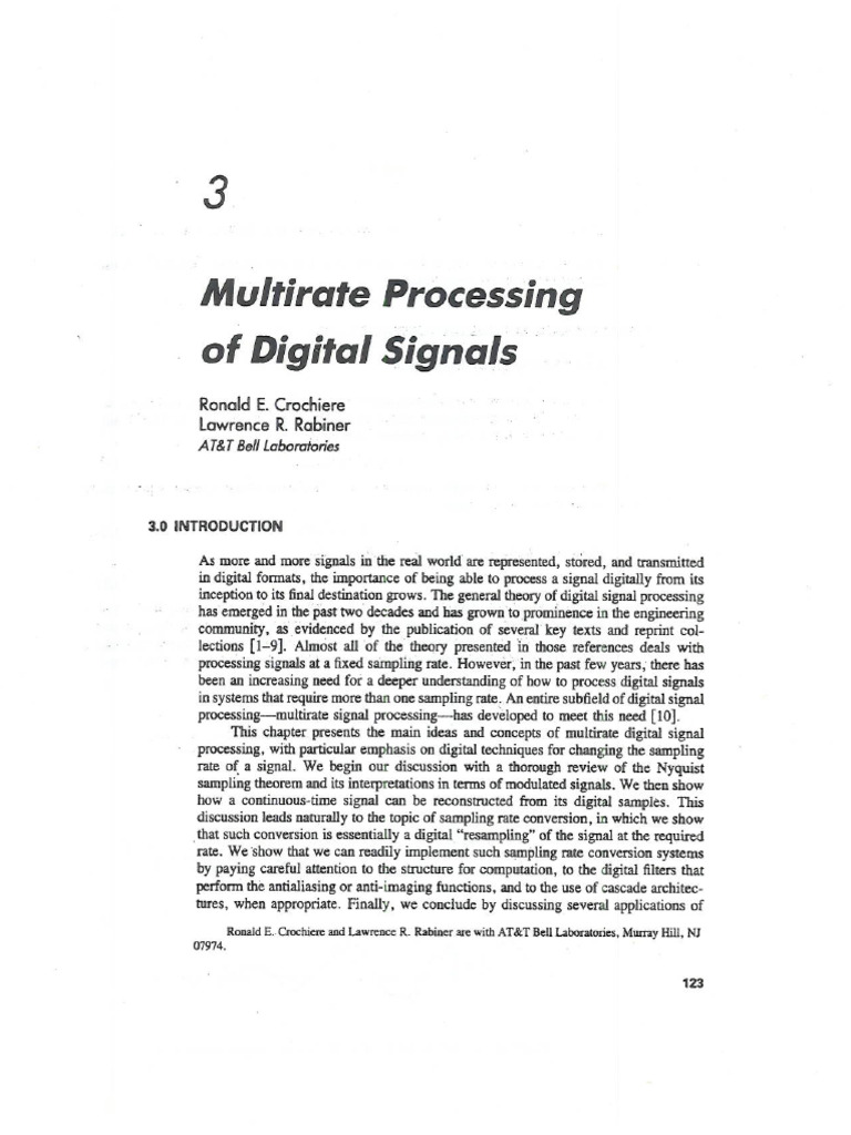 LO Chap Multirate | PDF