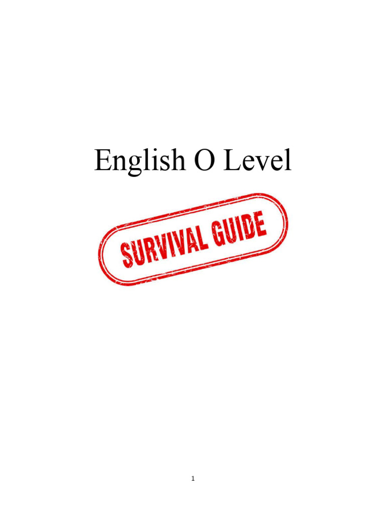 O Level English Writing Survival Guide | PDF | Question | Adjective