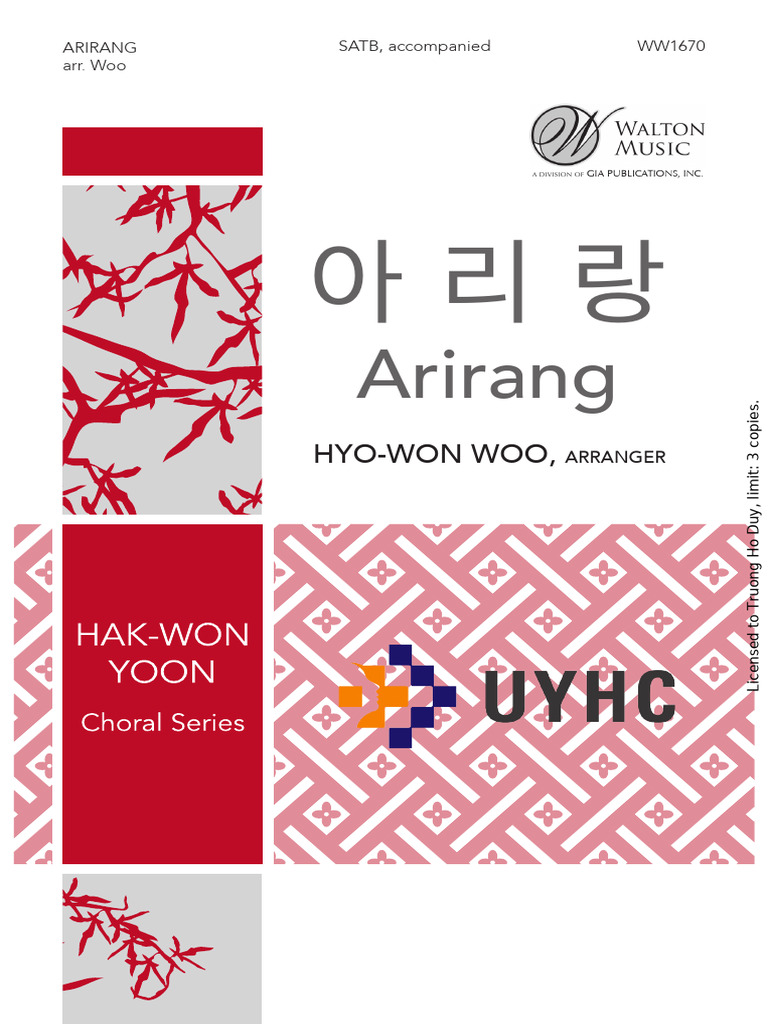 Arirang (Hyo Won Woo) Full Score | PDF