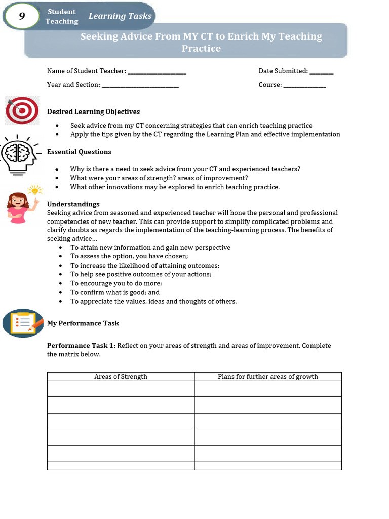 ST Learning Task 9 | PDF | Learning | Mentorship