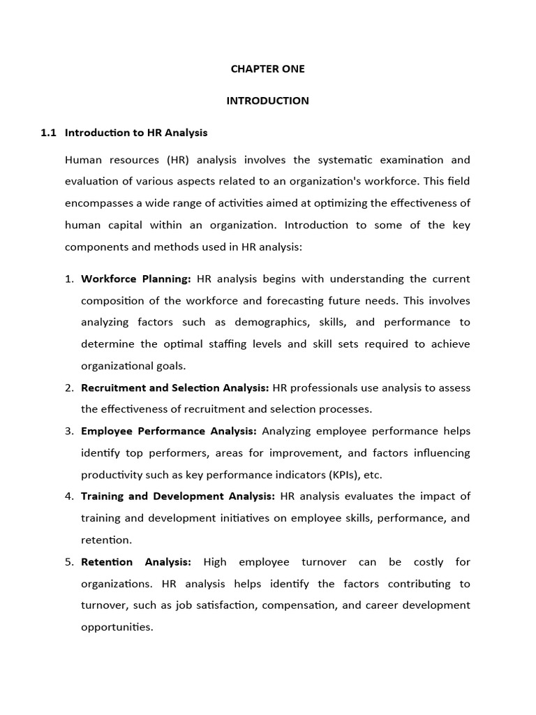 Introduction To Human Resources Analysis - Edit | PDF | Employee Retention | Human Resources