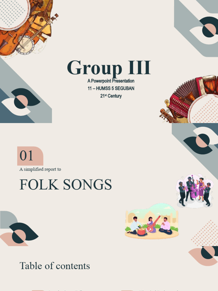 (Complete) Group 3 Folk Song Presentation | PDF