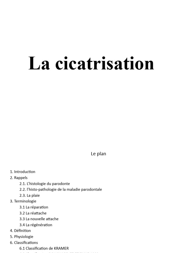 Types et physiologie de la cicatrisation | PDF | Inflammation | Os