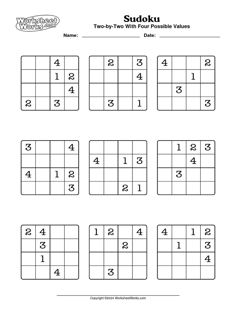 WorksheetWorks Sudoku 2 | PDF