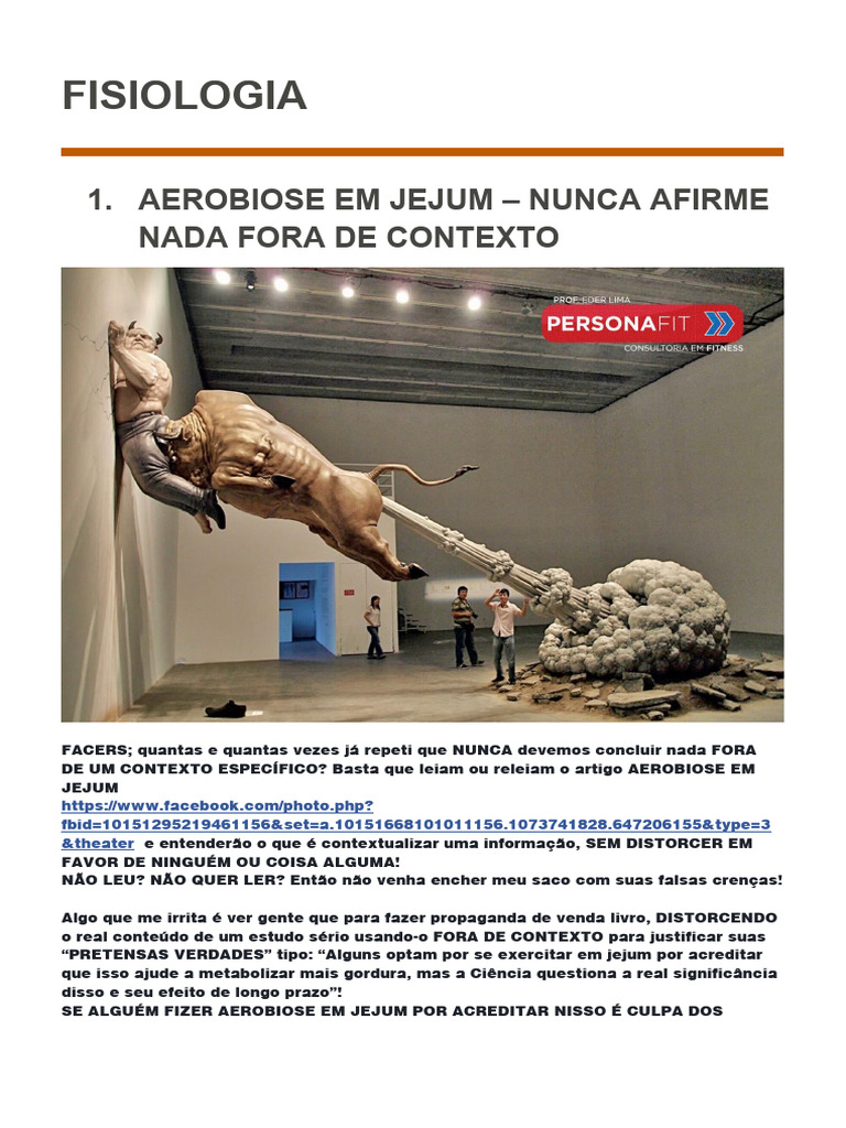 Aerobiose em Jejum: Mitos e Fisiologia | PDF | Difosfato de adenosina ...