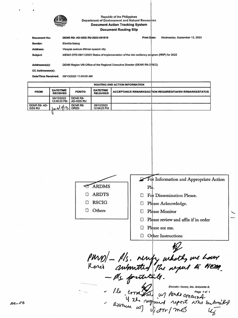 Status of Implementation of The Risk Resiliency Program RRP For 2022 | PDF