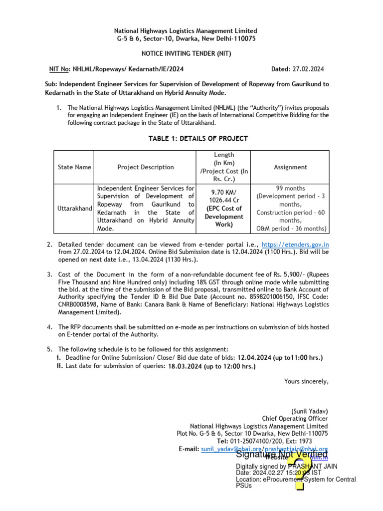 Ie Ropeway Gaurikund | PDF