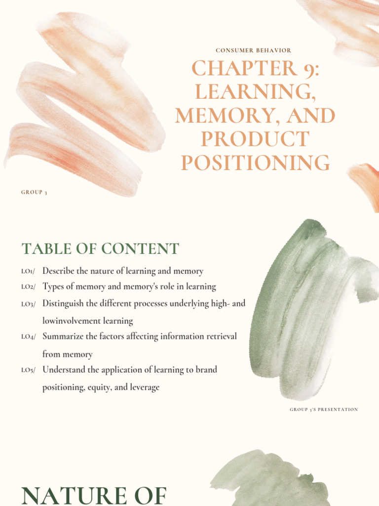 Learning and Memory in Consumer Behavior | PDF | Memory | Learning