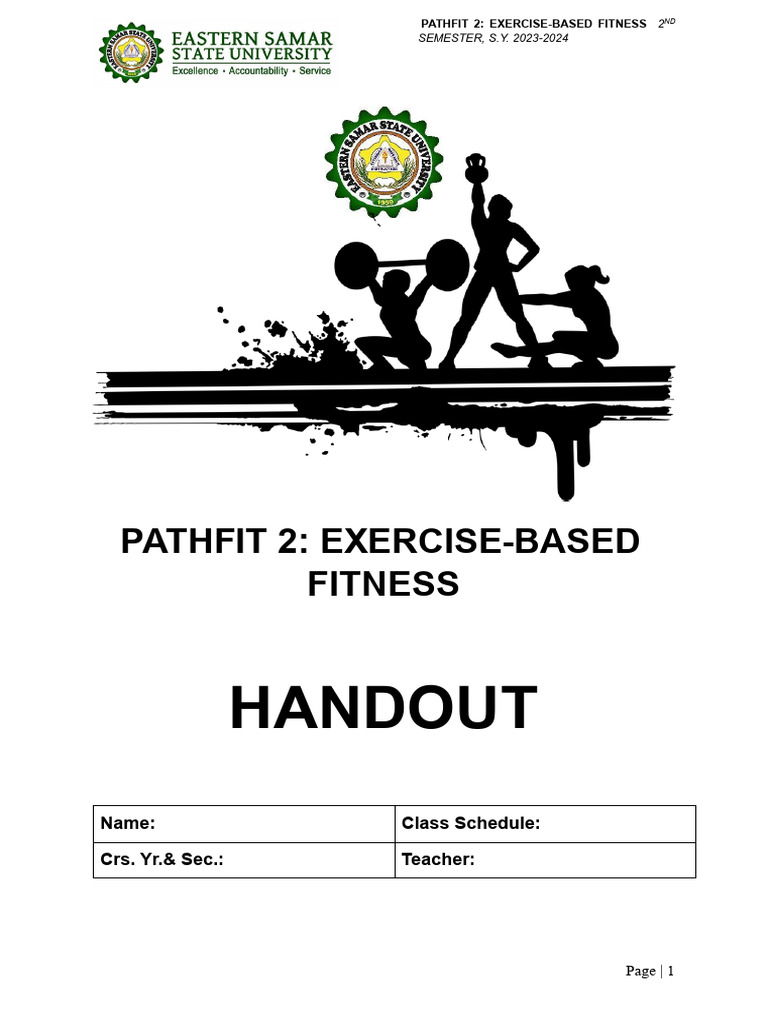 Pathfit 2 Handout | PDF | Weight Training | Strength Training