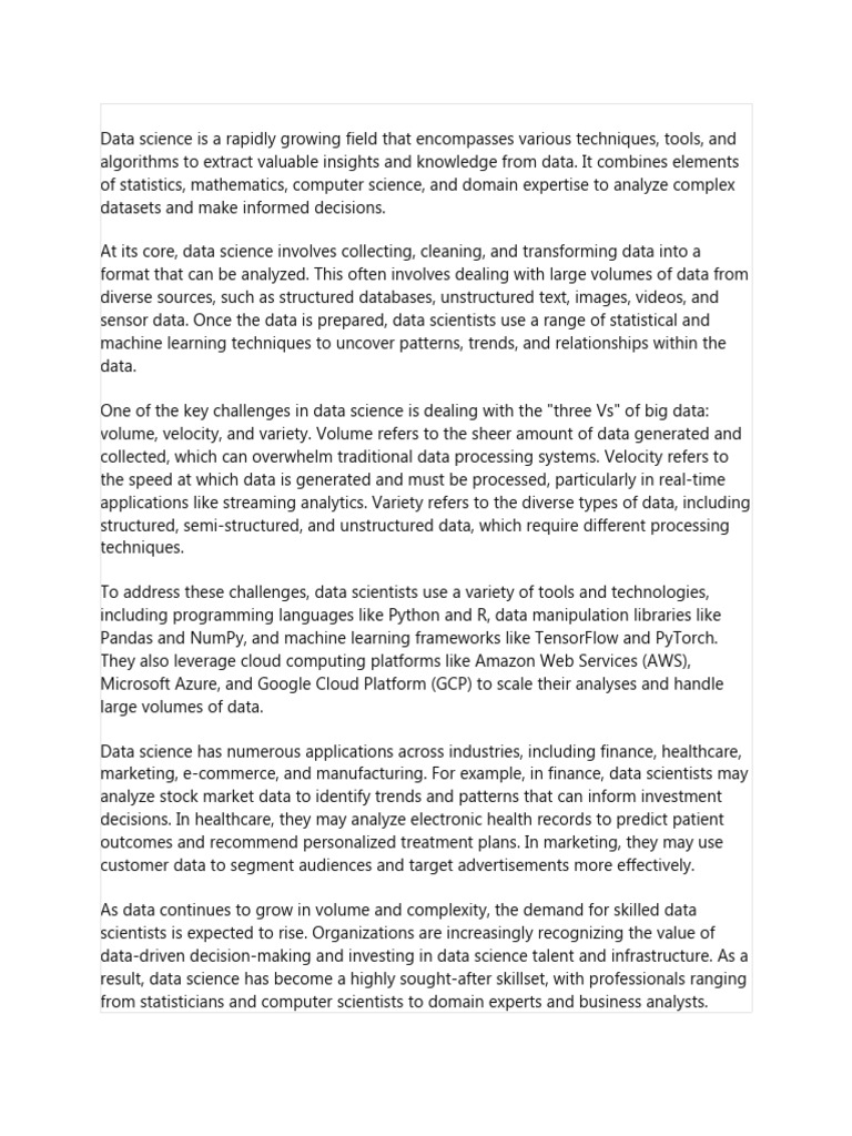 Data Science | PDF | Data Science | Data