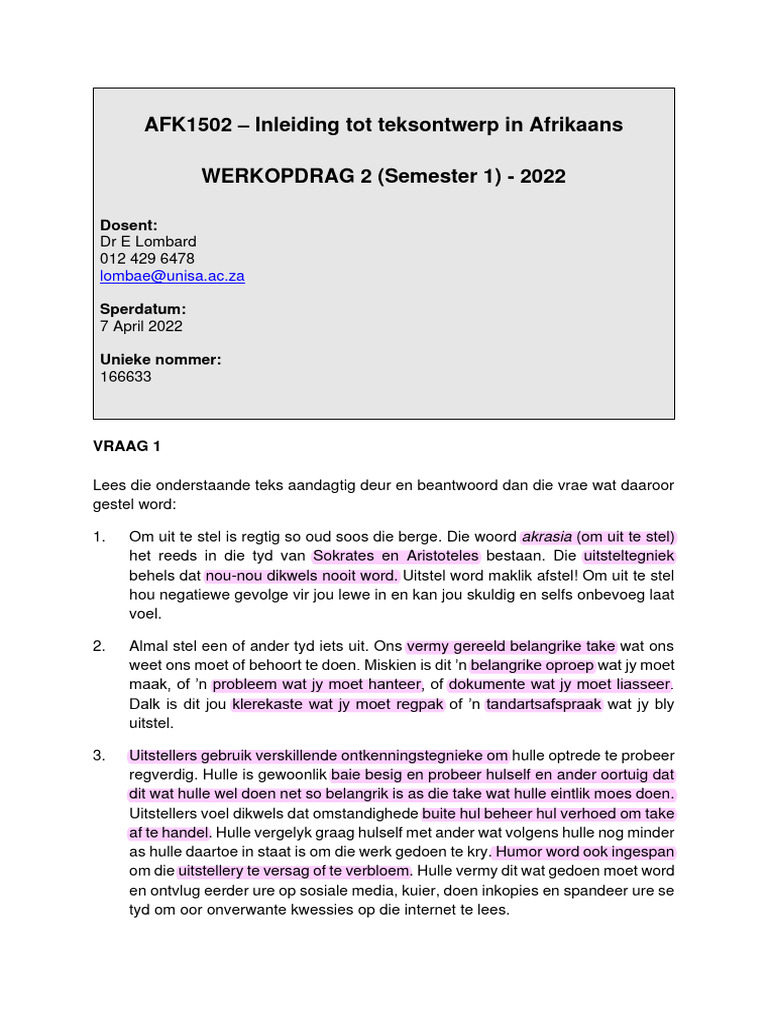 Afk1502 - 2022 - SM 1 - Wo 02 | PDF