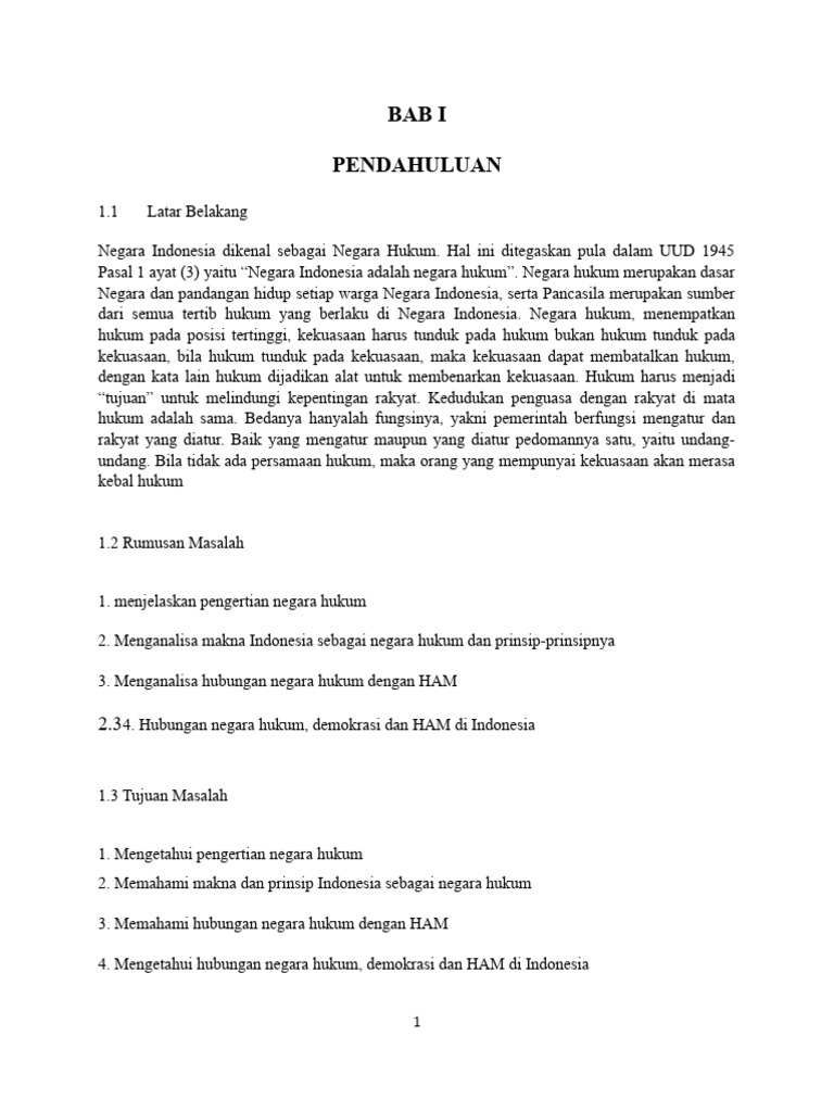 Indonesia Sebagai Negara Hukum | PDF