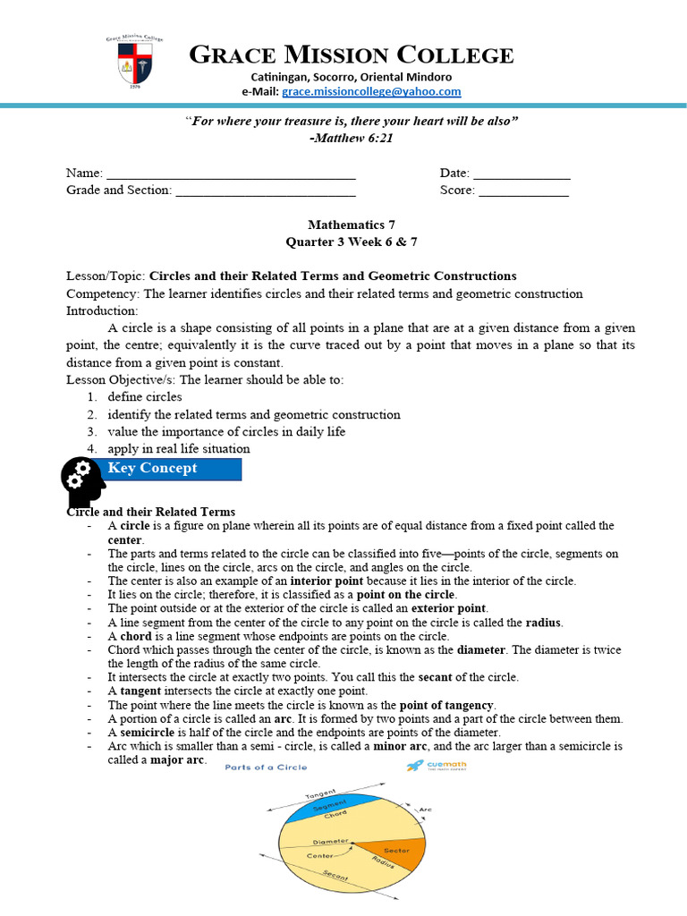 Q1W1 MATH7 Learning Activity Sheet4 | PDF