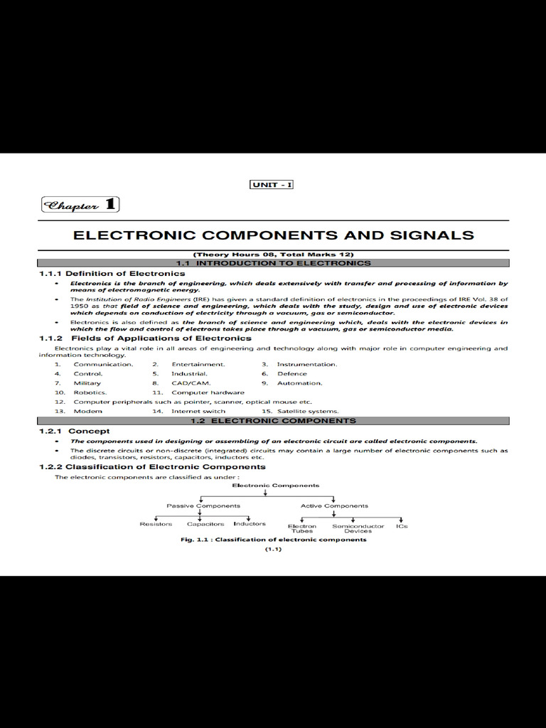Basics of Electronics 1 | PDF