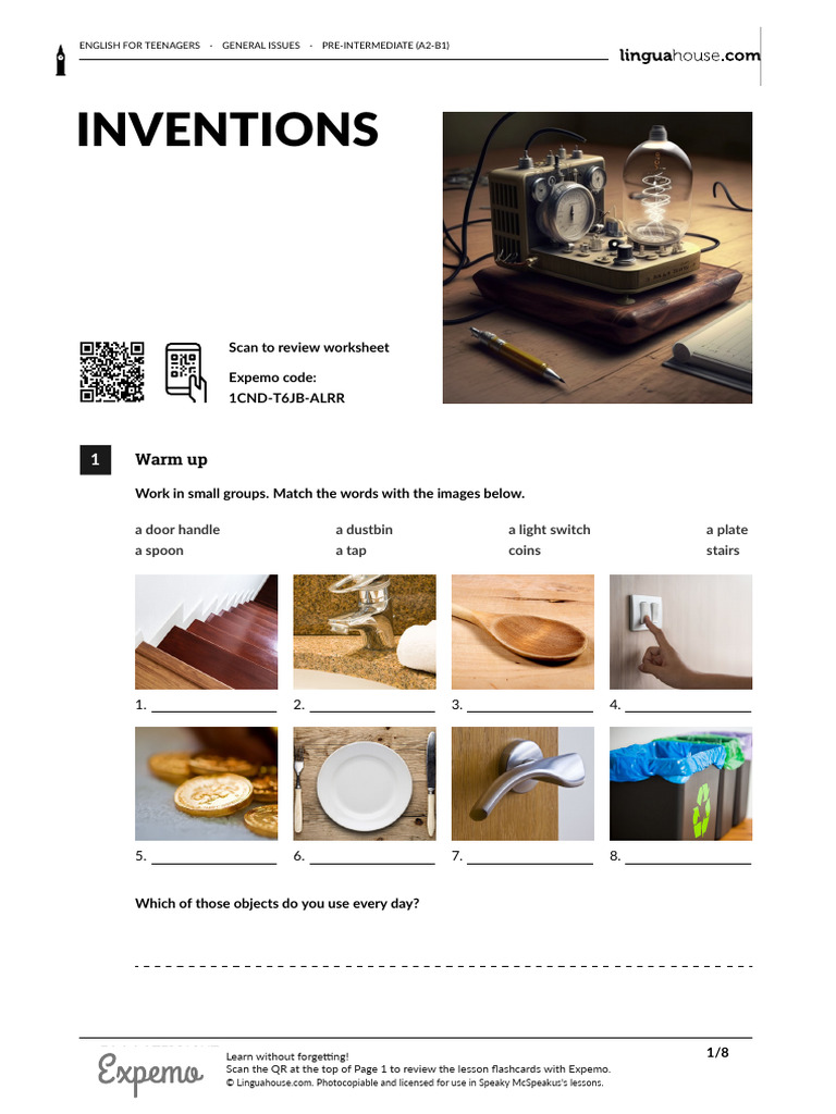 English for Teenagers: Inventions A2-B1 | PDF | Penicillin | Fungus