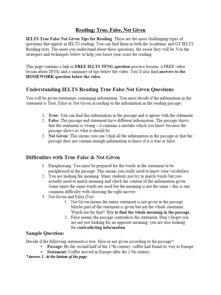 Reading - True, False, Not Given | PDF | Egyptian Pyramids | Ludwig Van ... Reading - True, False, Not Given | PDF | Egyptian Pyramids | Ludwig Van ...