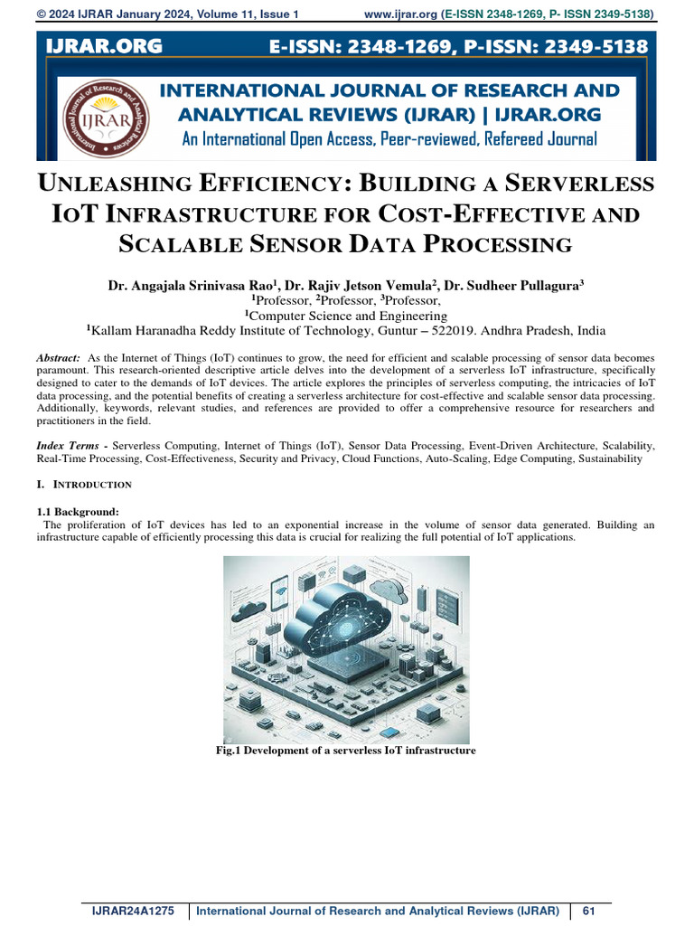 Unleashing Efficiency - Serverless Iot | PDF