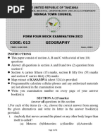 Geography F4 Mock - 2025 | PDF | Fault (Geology) | Rain