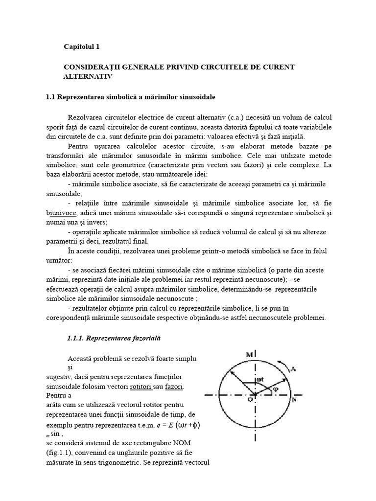 Curent Alternativ Monofazat | PDF