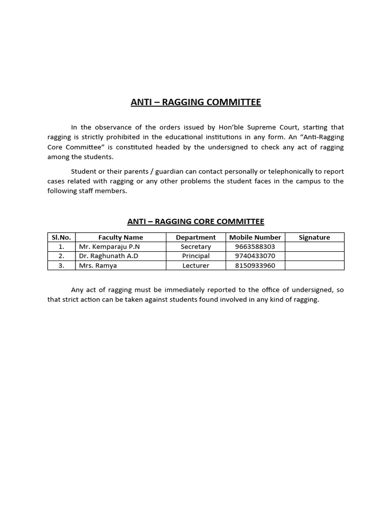 Anti - Ragging | PDF