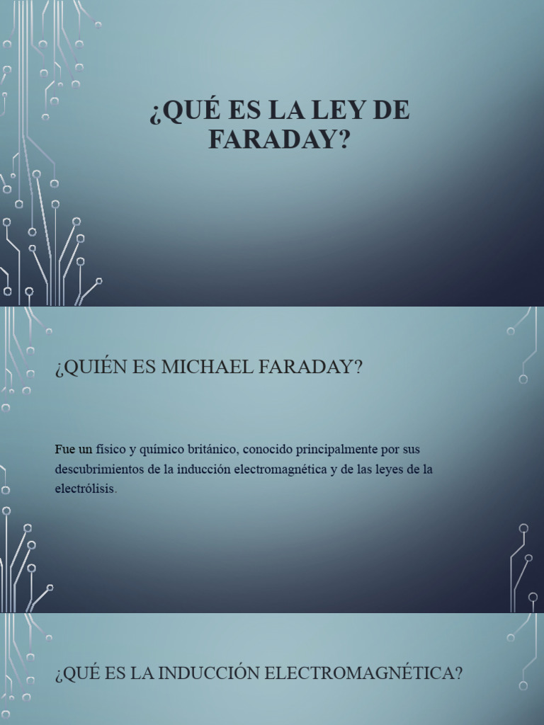Ley de Michael Faraday | PDF | Inducción electromagnética | Electromagnetismo